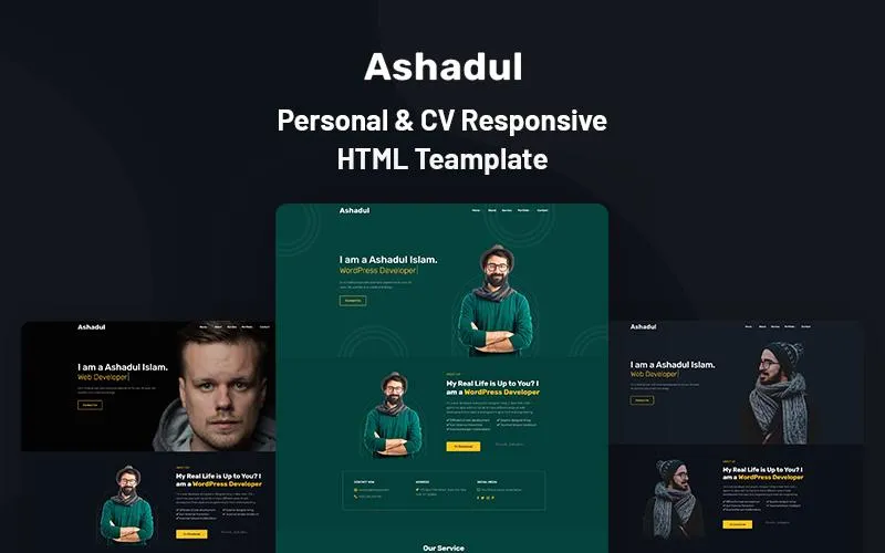 Ashadul – Personal & CV Responsive Website Template - Ready4site