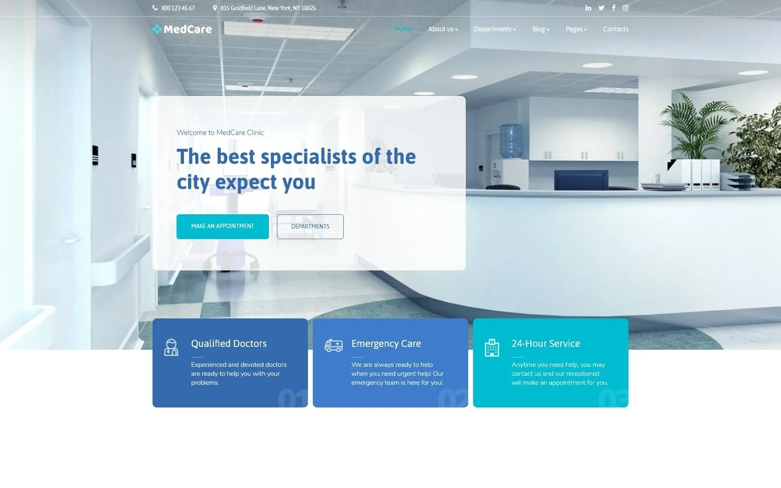 MedCare - Healthcare Clinic Website Template - Ready4site