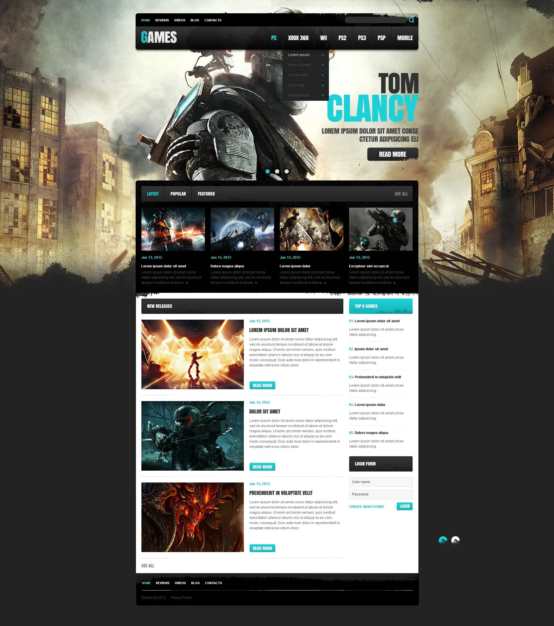 Free Game Portal Website Design Website Template - Ready4site