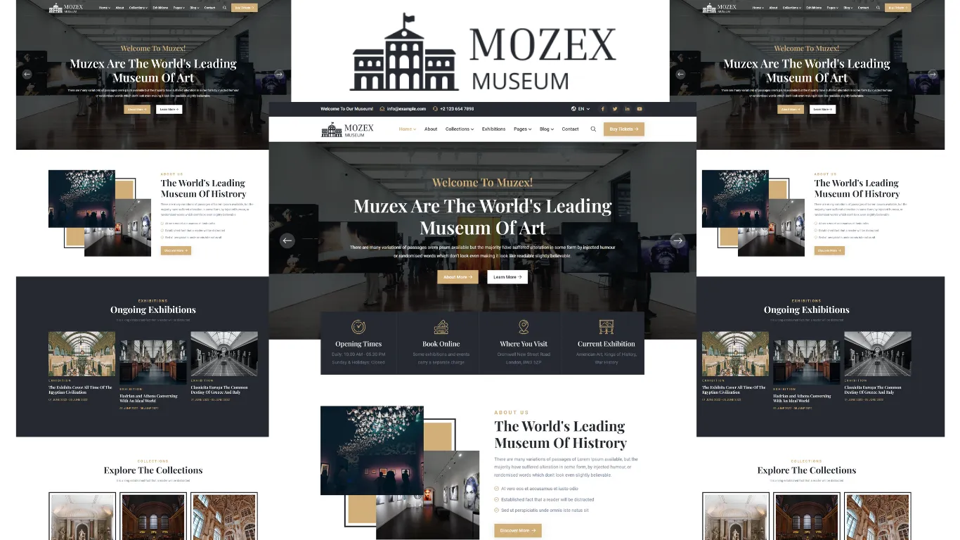 Mozex - Museum and Artists HTML5 Template Website Template - Ready4site