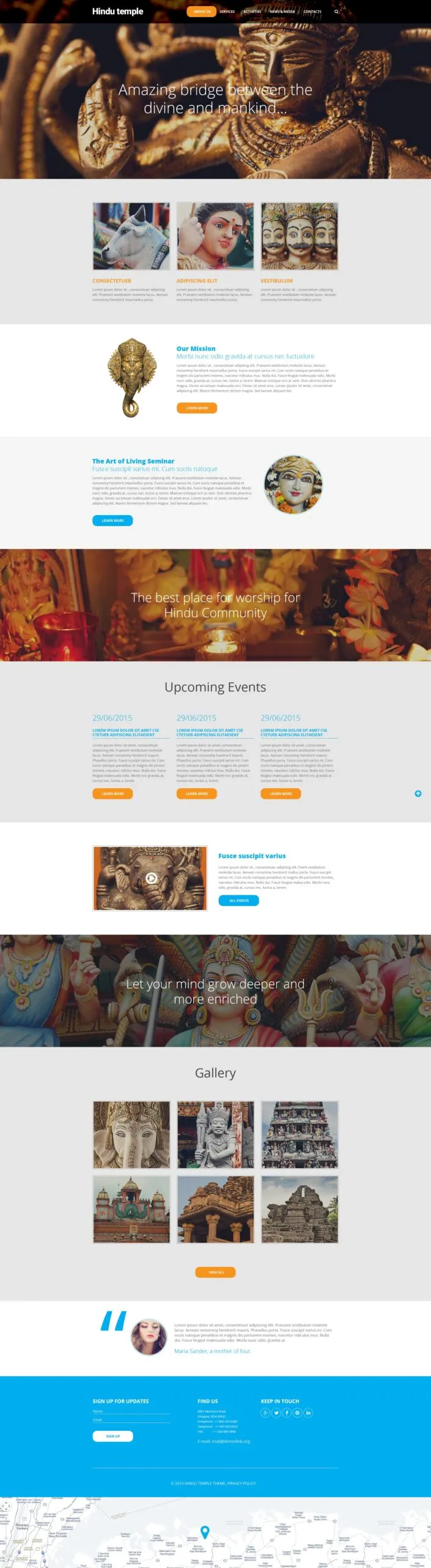 Hindu Temple Website Template - Ready4site